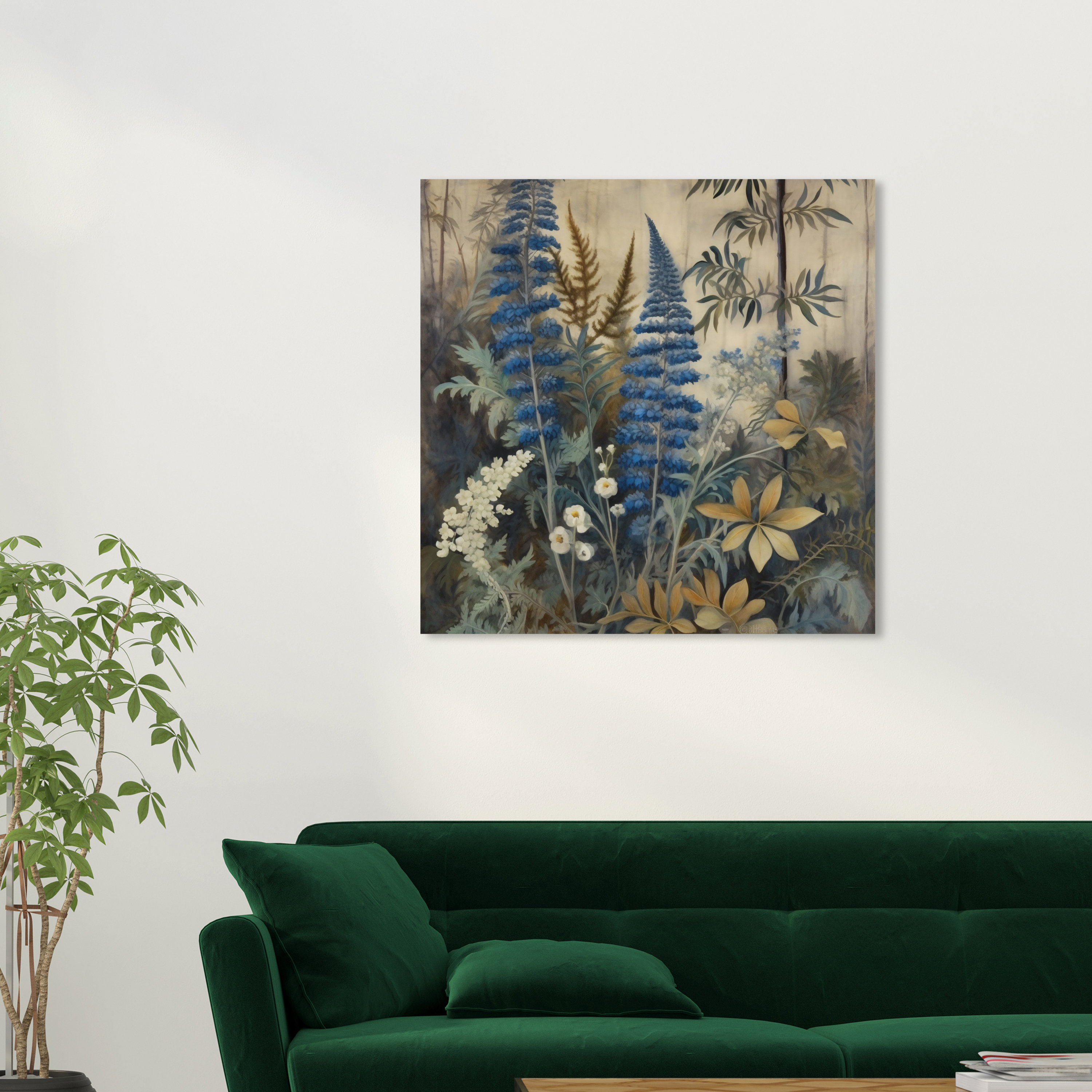 Bay Isle Home™ Floral and Botanical Kind of Lavandula Traditional Blue ...