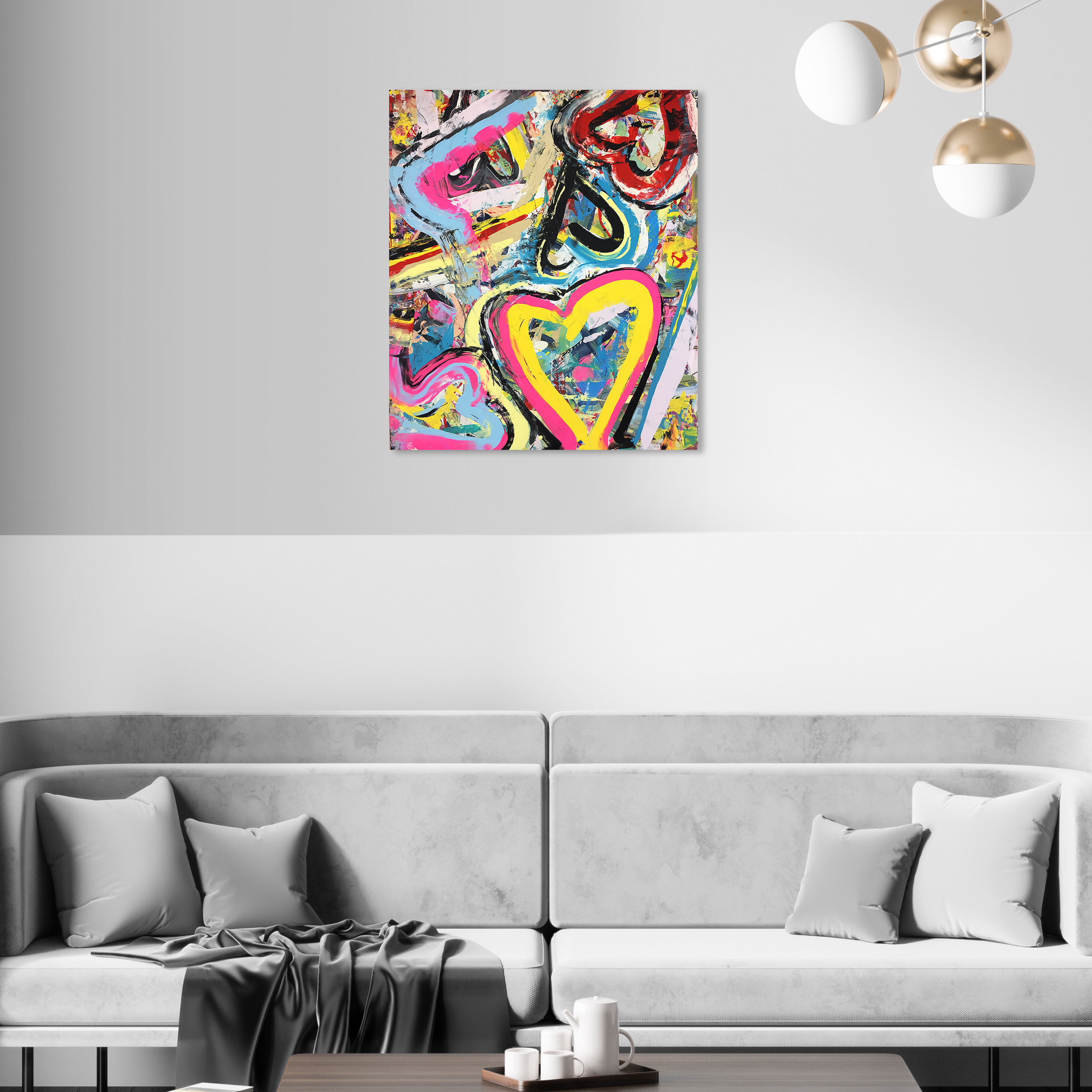 Oliver Gal Prints Tiago Magro - Balloons Urban Heart Graffiti Modern ...