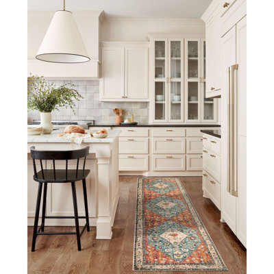 Lark Manor™ Aireen 133 Area Rug In Blue / Orange & Reviews | Wayfair