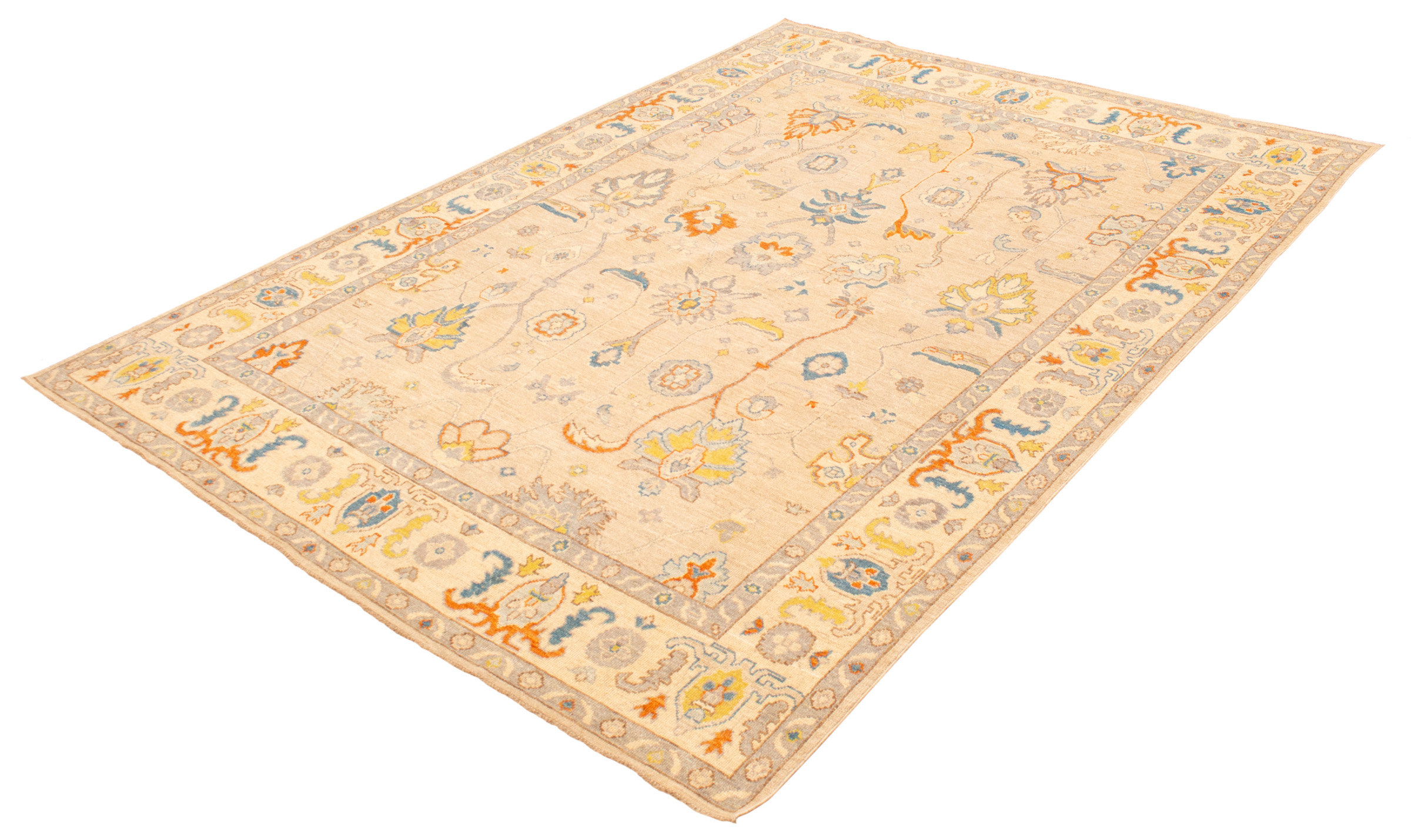 Isabelline Gungnir Modern Oushak Tan Rug 8'10" X 12'0" | Wayfair