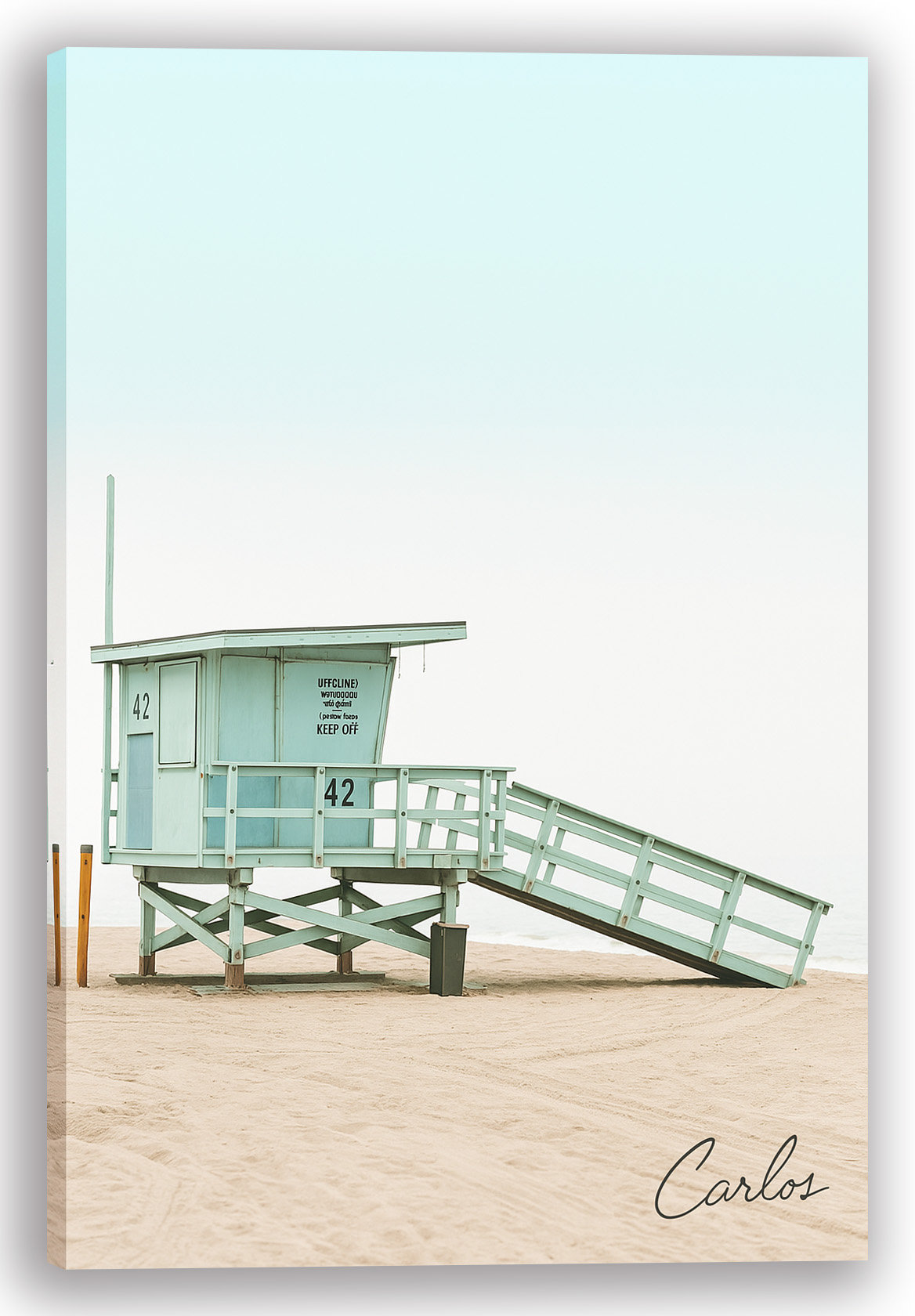 Dovecove Tower 42 – Minimal Coastal Lifeguard Canvas Wall Art | Wayfair