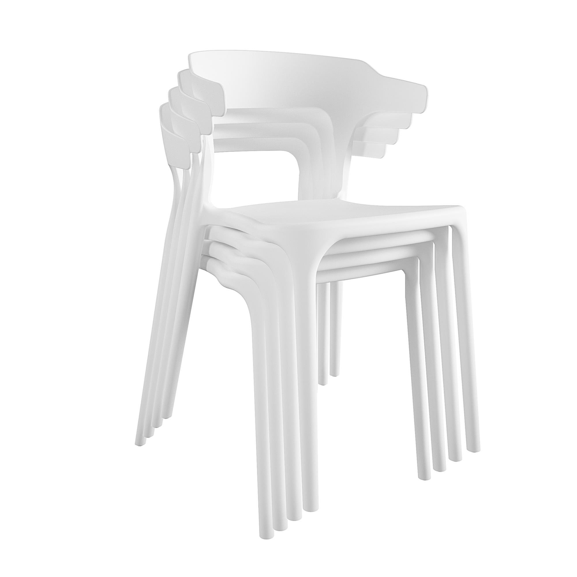 Novogratz Felix Indoor/Outdoor Stacking Patio Dining Side Chair ...