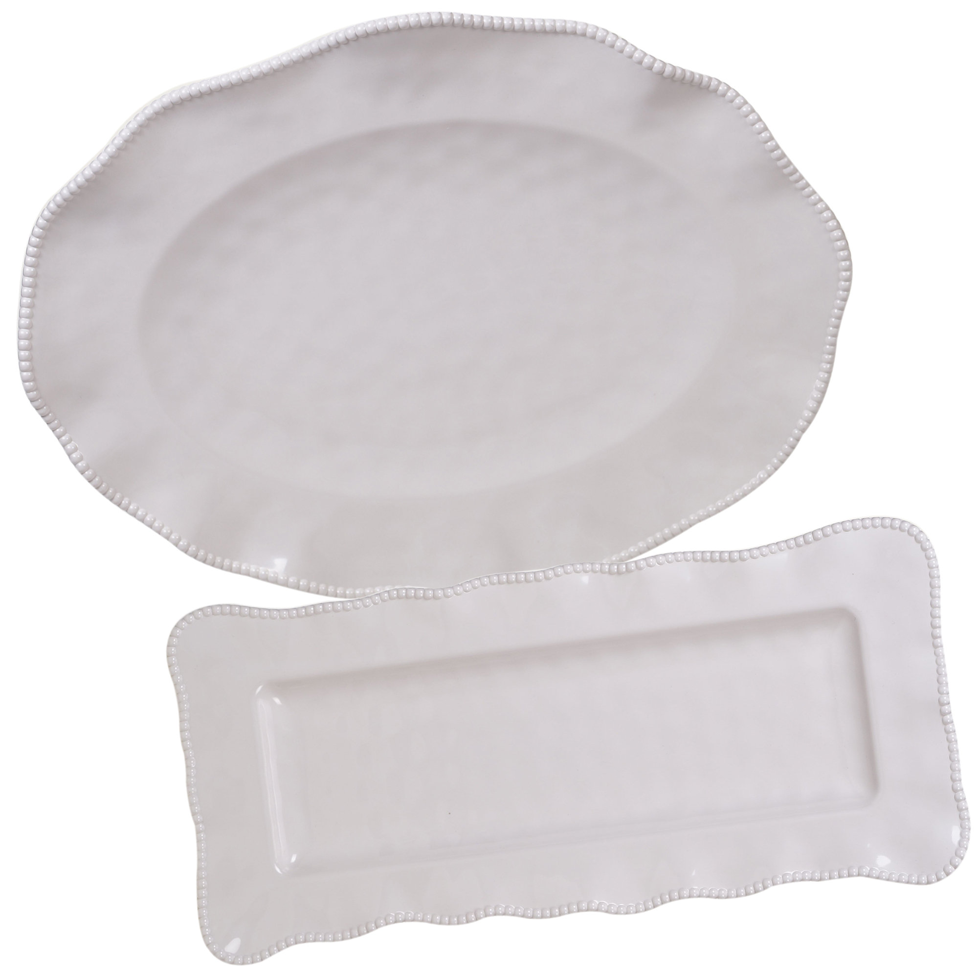 Certified International Perlette 2 Piece Platter Set & Reviews | Wayfair