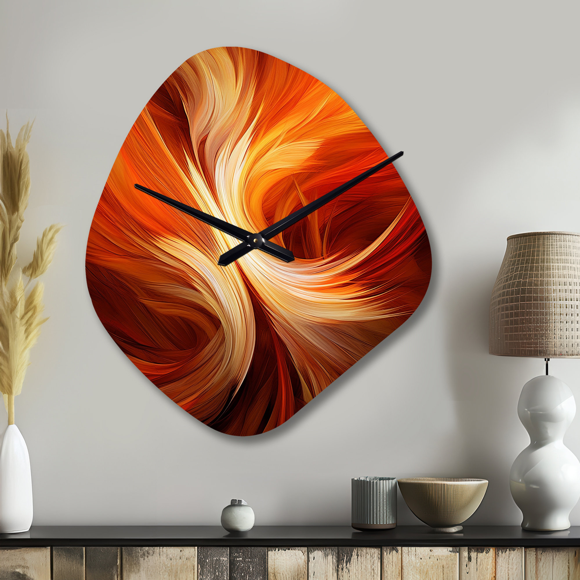 Design Art Orange Abstract Warm Fractal Design VI - Asymmetrical ...