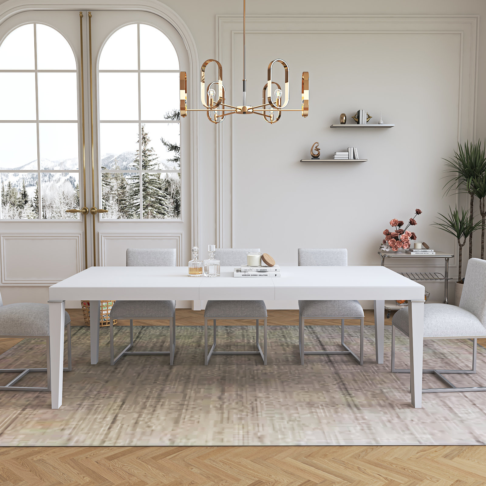 Latitude Run® Extendable Solid Wood Dining Table - Wayfair Canada