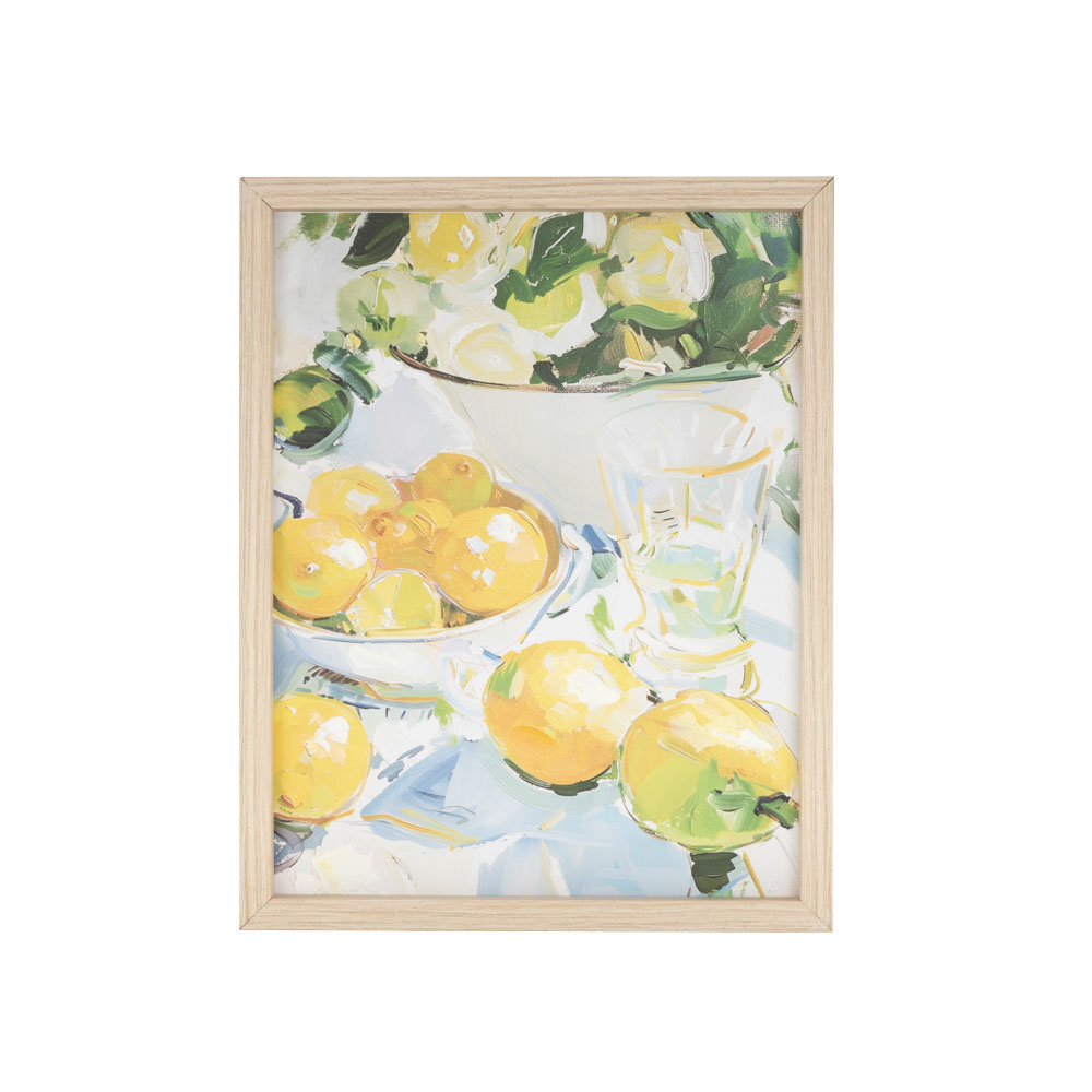 Red Barrel Studio Cole and Grey Canvas Lemon Fruit Yellow Living Room ...
