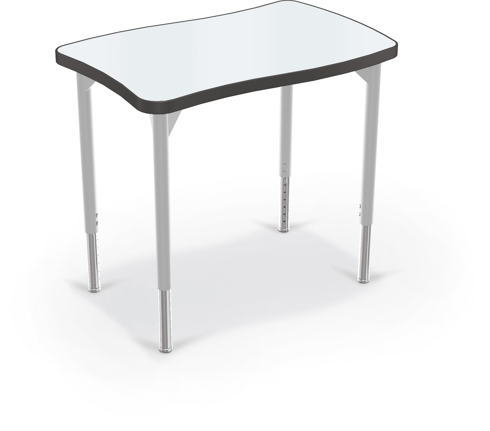 MooreCo Hierarchy Creator Desk Porcelain Steel Whiteboard Wavy ...