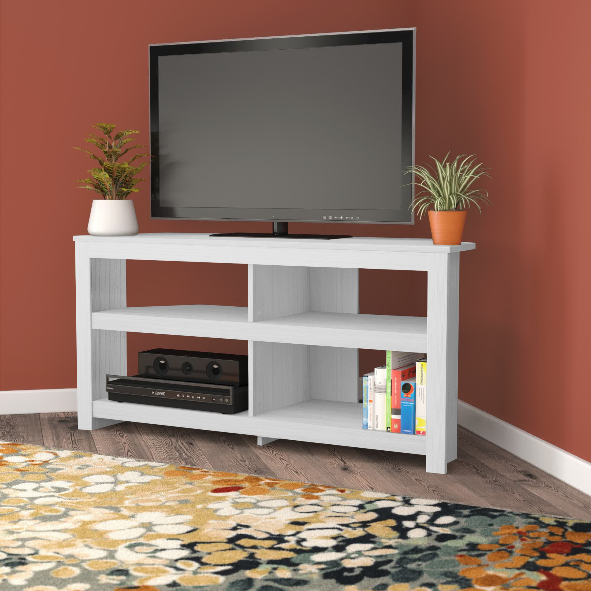 Ebern Designs Saurab Corner TV Stand for TVs up to 60" & Reviews | Wayfair