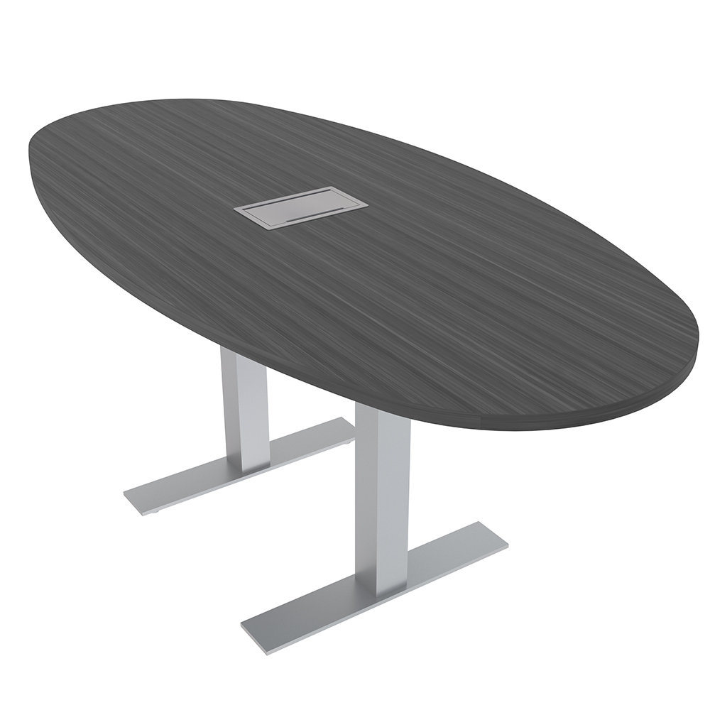 Skutchi Designs, Inc. 6 Person Oval Boat Conference Table With Power ...