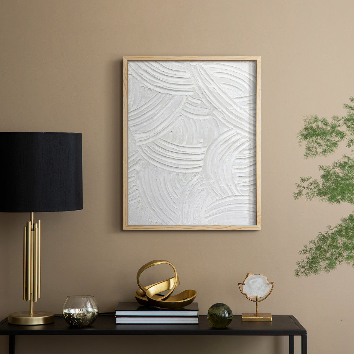 Ophelia & Co. Sandstone Grooves II Framed Print - Solid Wood | Wayfair