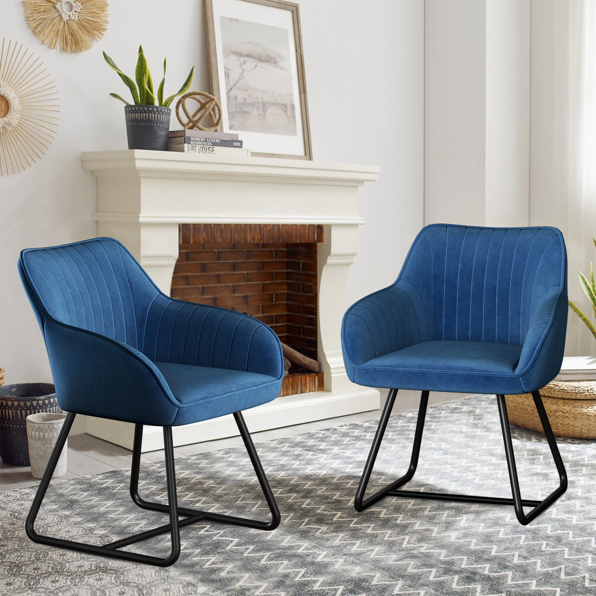 Wade Logan Bacallao 20.8" Wide Velvet Armchair & Reviews - Wayfair Canada