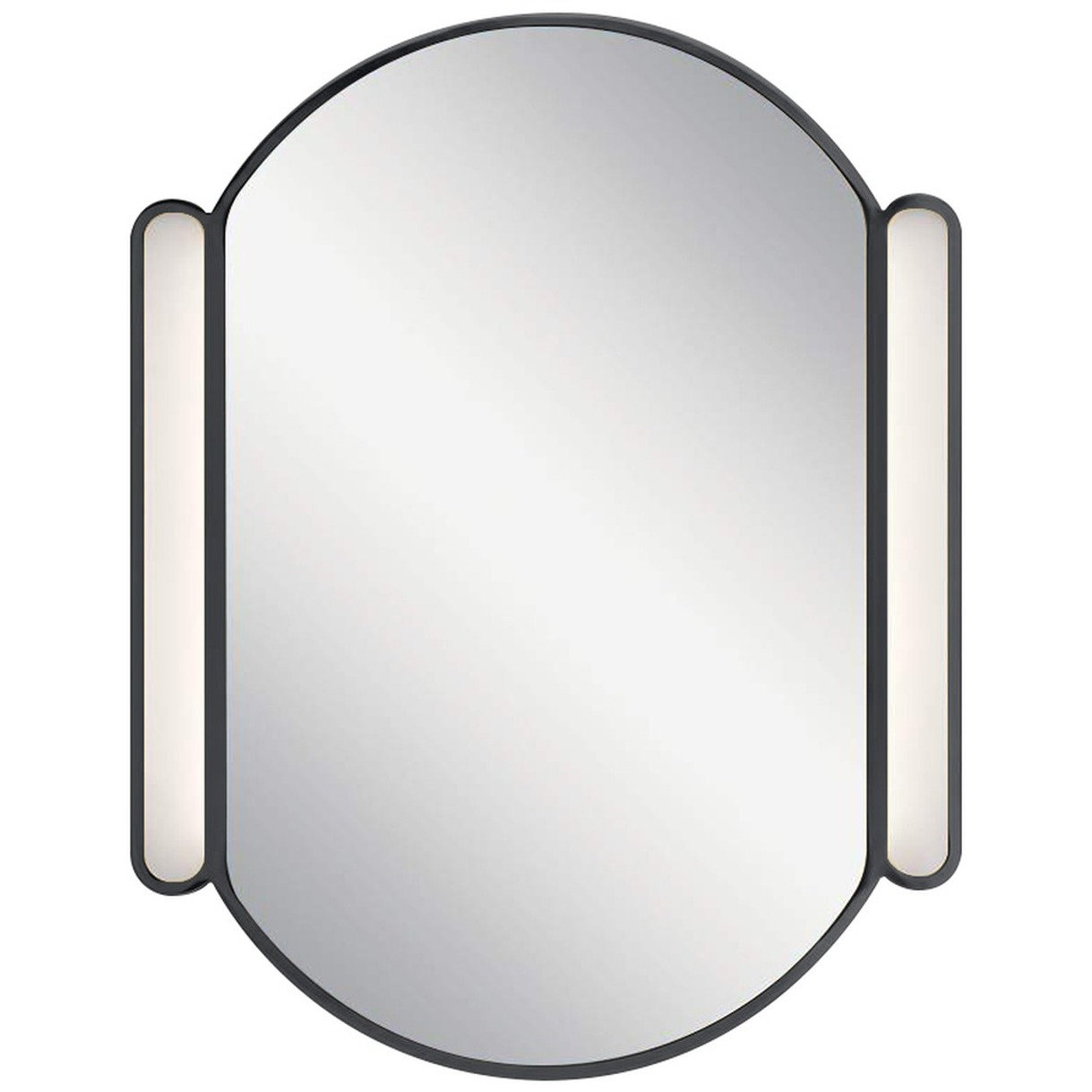 Everly Quinn Lonald Pill Shaped Metal LED Mirror with Defogger ...