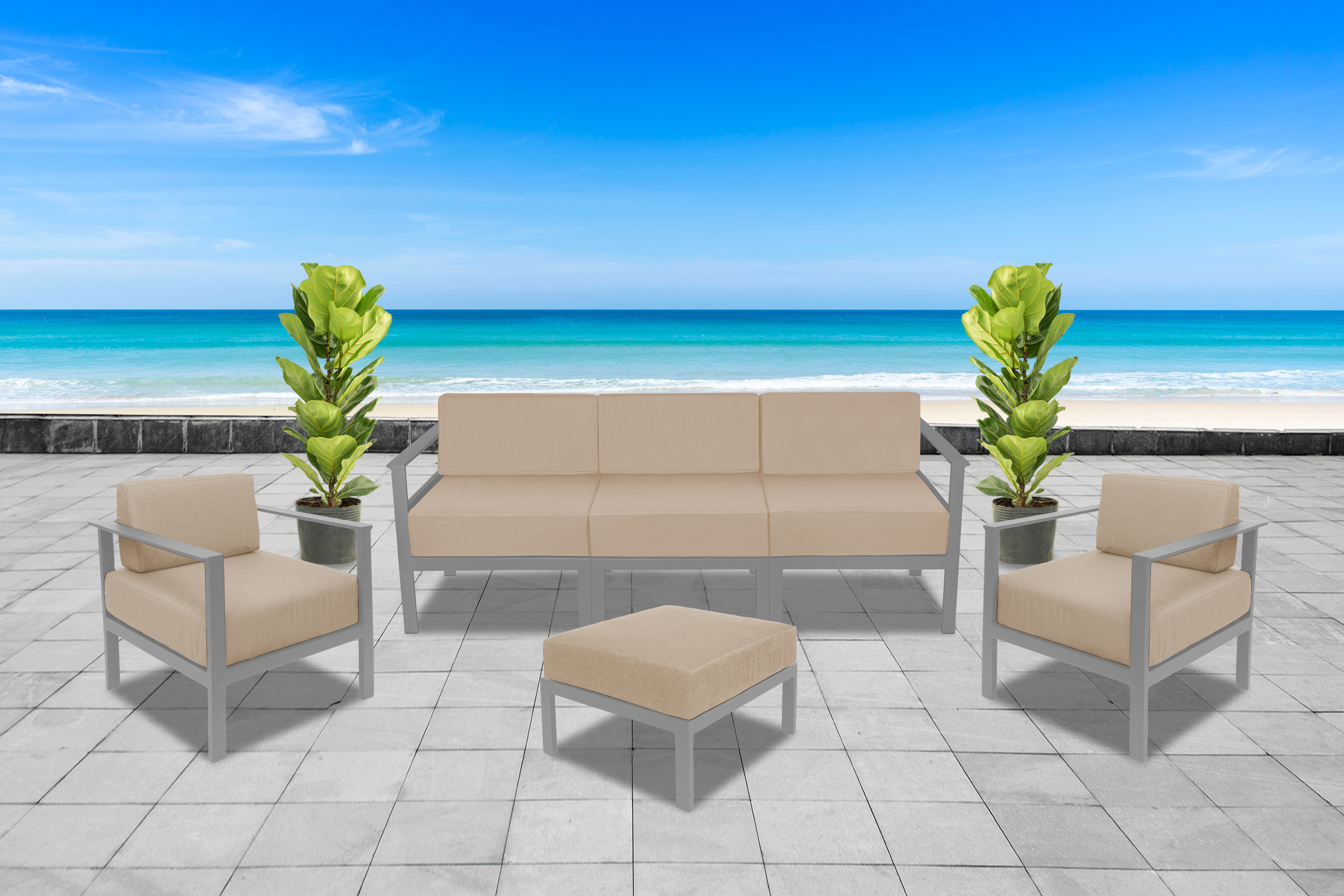 BFM Seating Belmar Metal Outdoor Lounge Chair | Wayfair