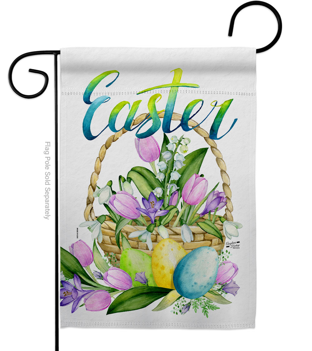 The Holiday Aisle® Spring Easter Baskets House Flag Springtime 28 X40 ...