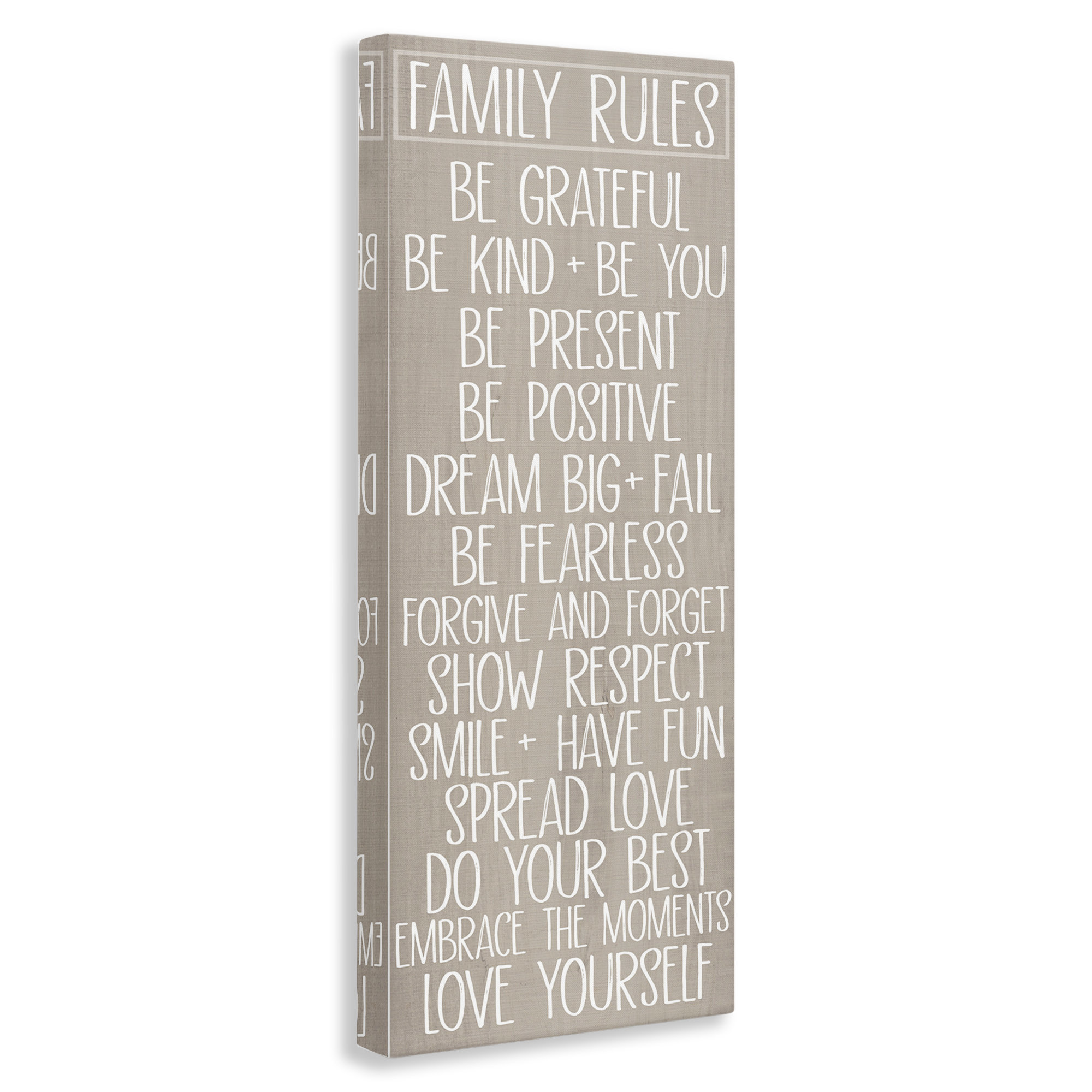 Trinx Rustic Family Rules Canvas Wall Art by Sd Graphics Studio | Wayfair