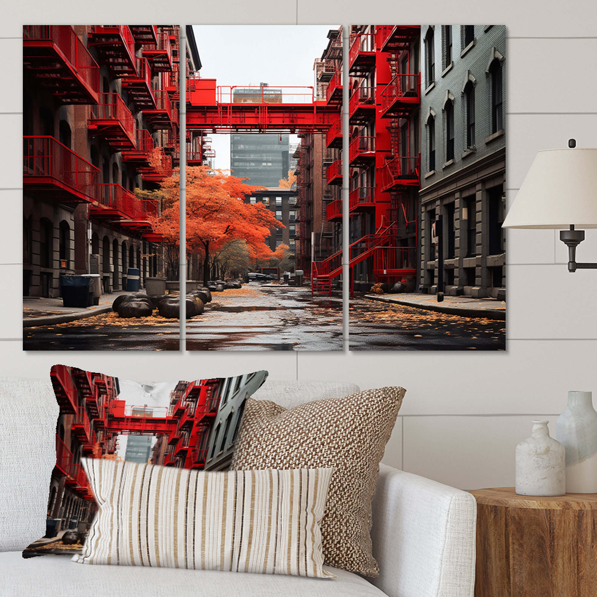 Design Art Canada Montreal Melodies I - Cityscapes Metal Wall Art ...