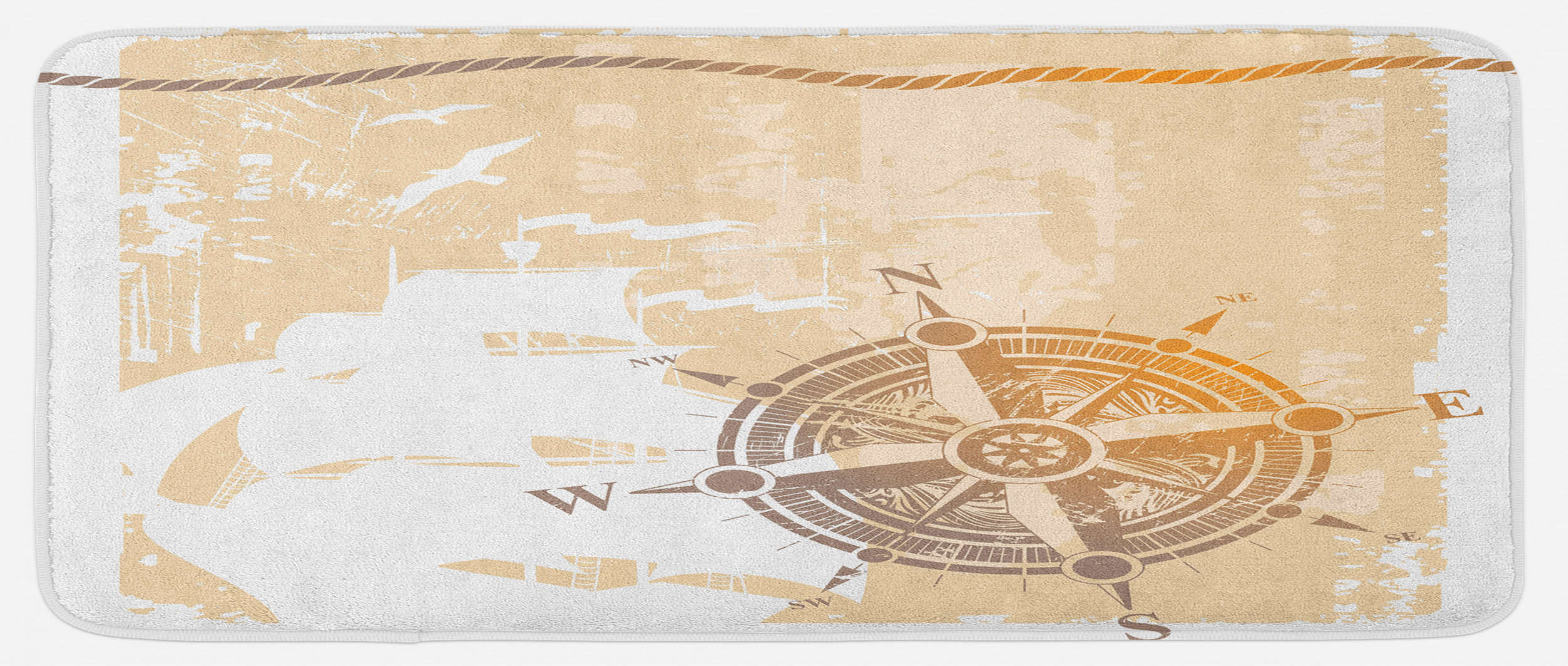 East Urban Home Nautical Themed Compass Marine Life Inspired Windrose ...