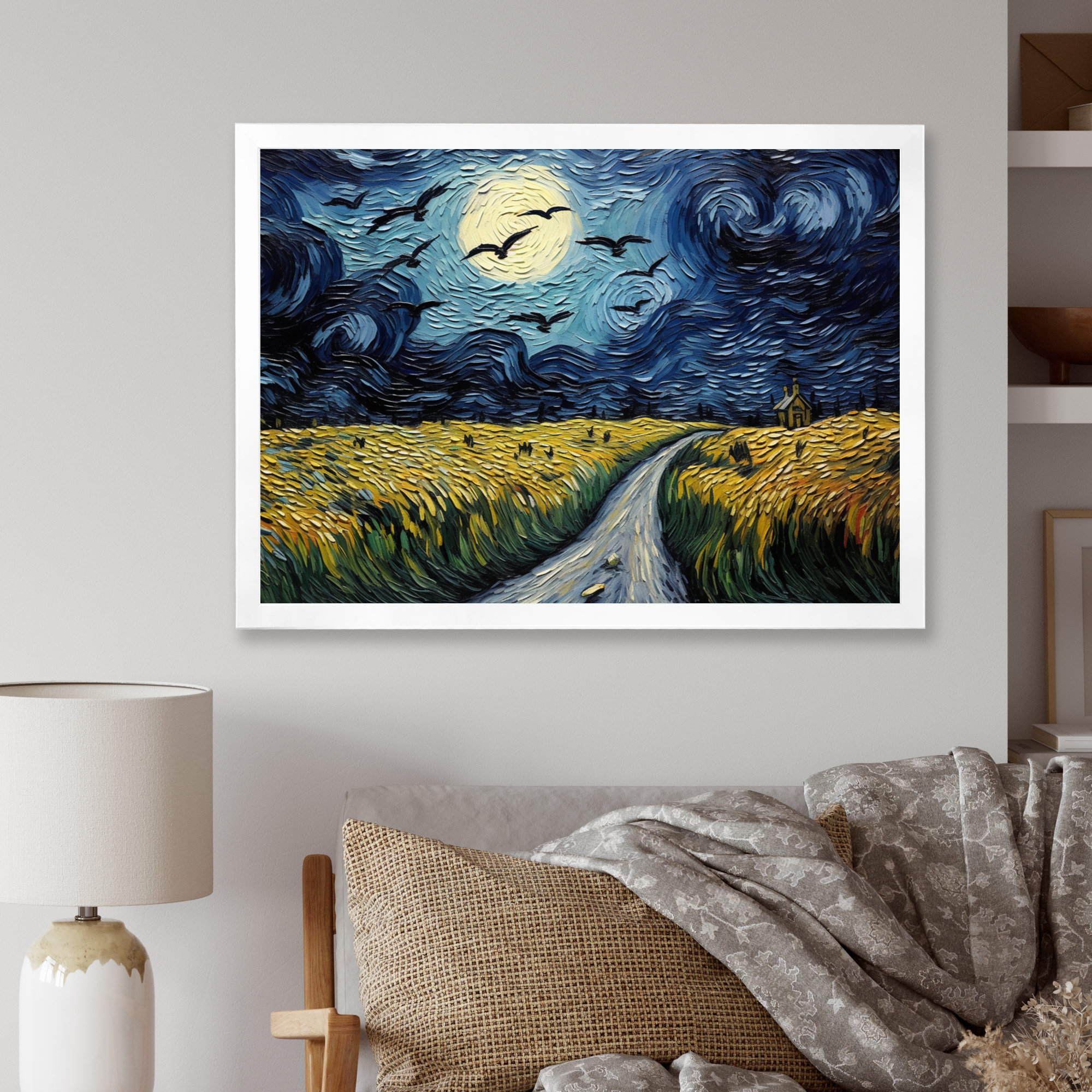 August Grove® Vangogh Cornfield With Crows Framed On Canvas by Vincent ...