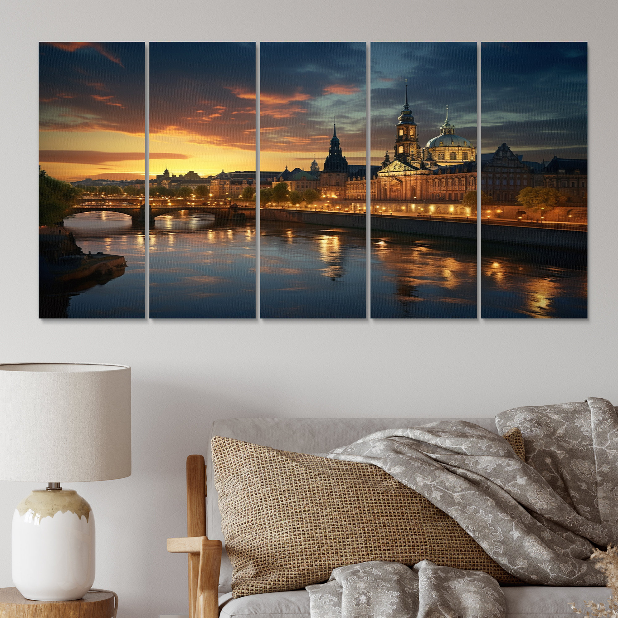 Design Art Germany Dresden Baroque City I - Germany Canvas Print - 5 ...