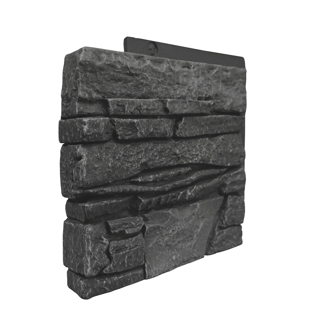 GenStone 12.5" x 12" Stone Wall Paneling in Charcoal & Reviews | Wayfair
