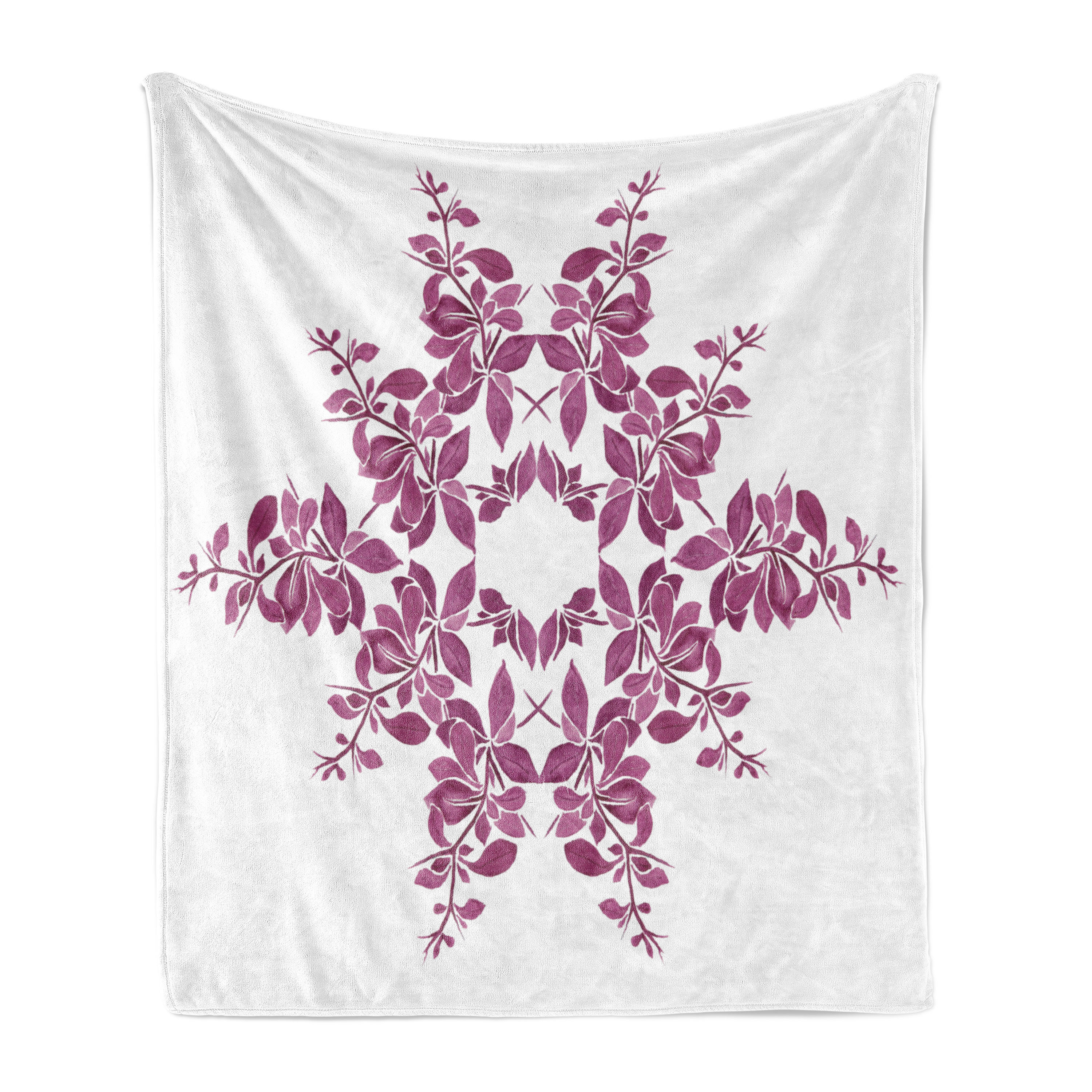 Ambesonne Purple Fleece Blanket Bridal Flower Bouquet Violet White ...