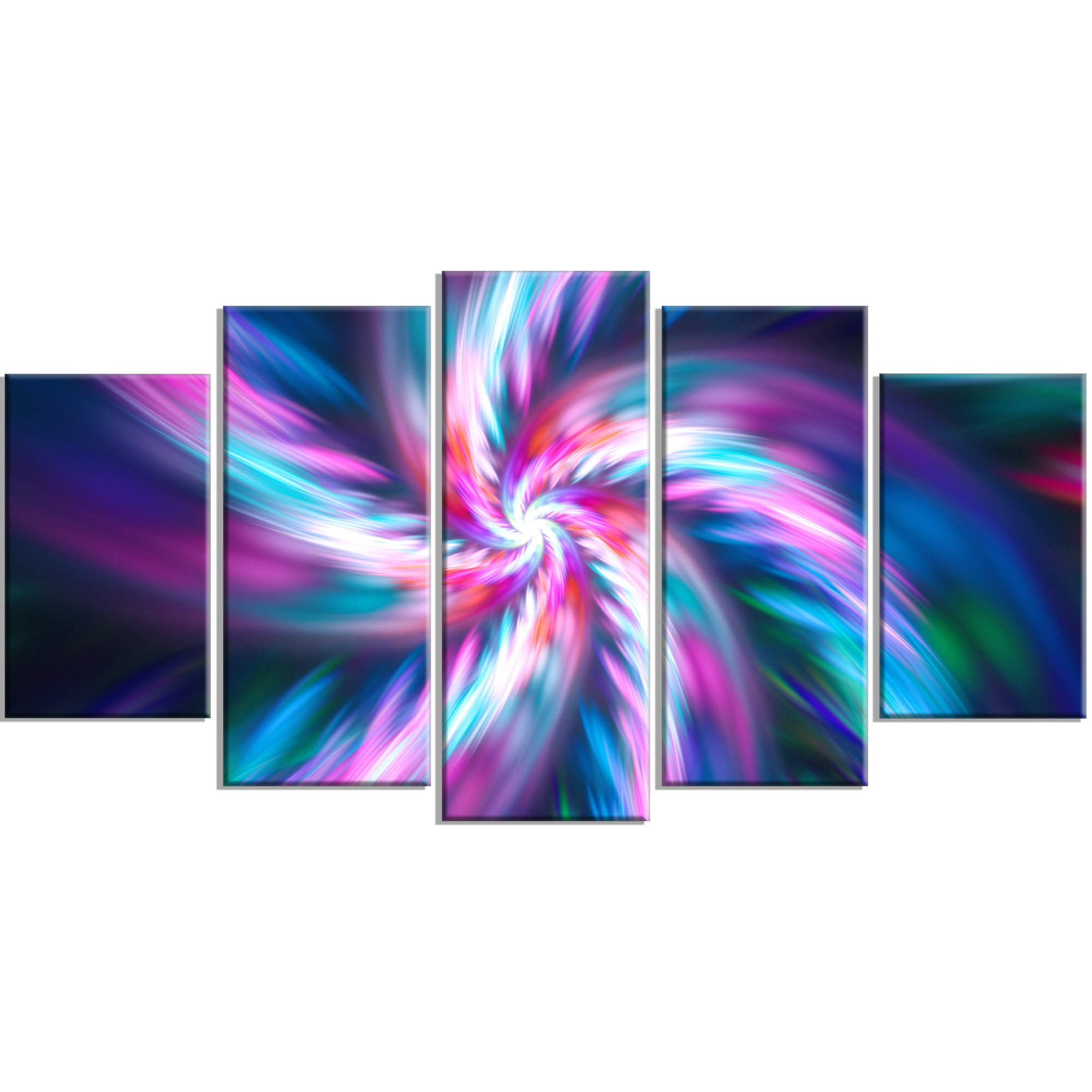 Design Art 'Dancing Multi-Color Fractal Flower' Graphic Art Print Multi ...
