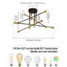 George Oliver Fye 8-Light Black and Gold Dimmable Sputnik Chandelier ...