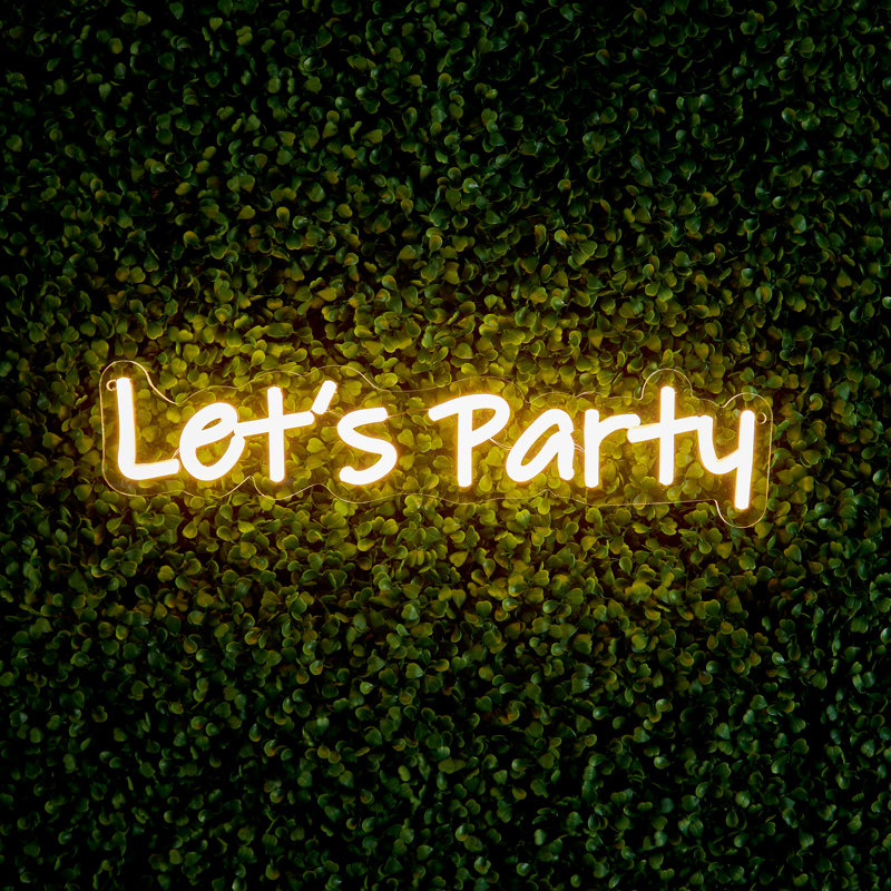 The Seasonal Aisle Let's Party LED Neon Style Sign | Wayfair.co.uk