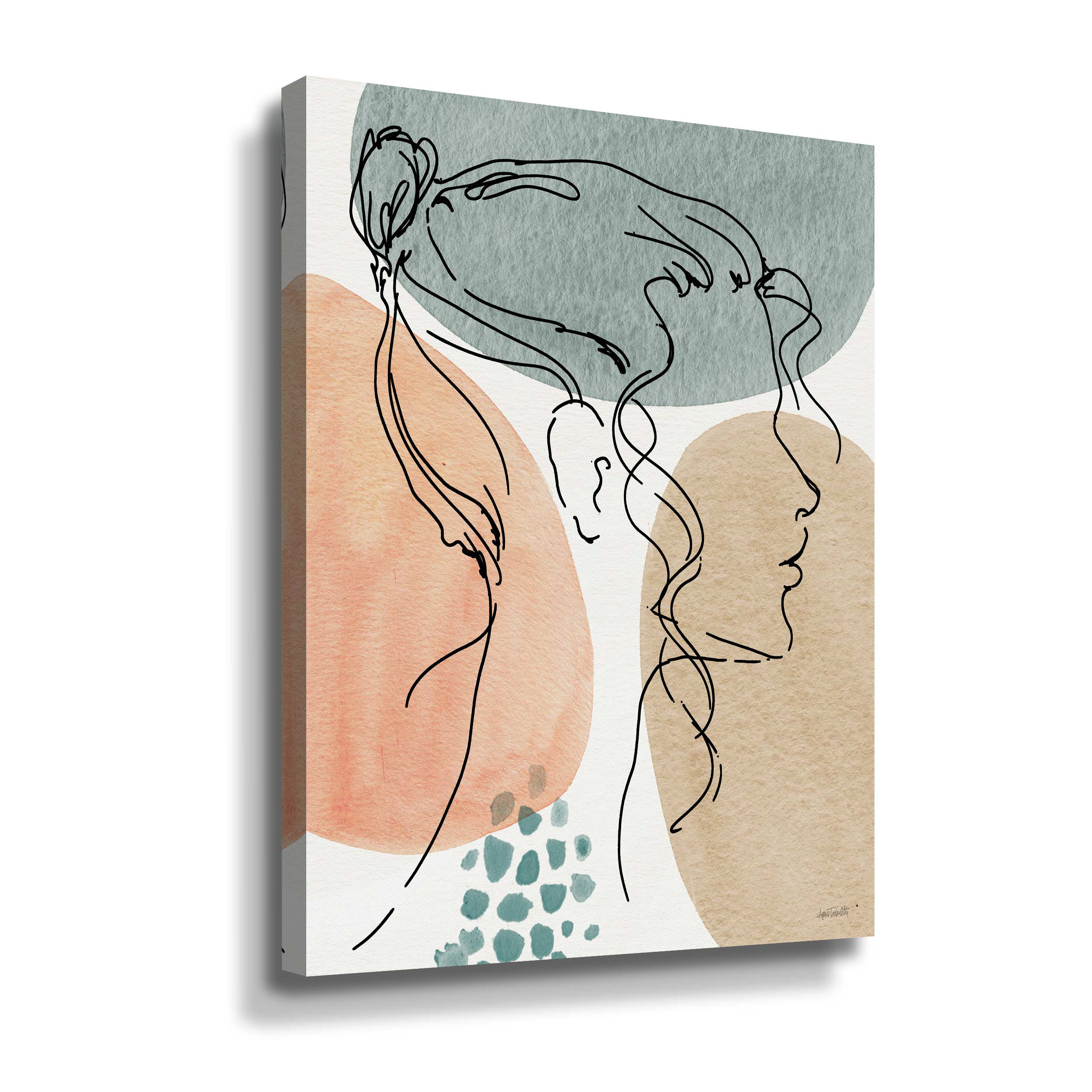 Wrought Studio™ Soft Figures VI - Painting on Canvas | Wayfair