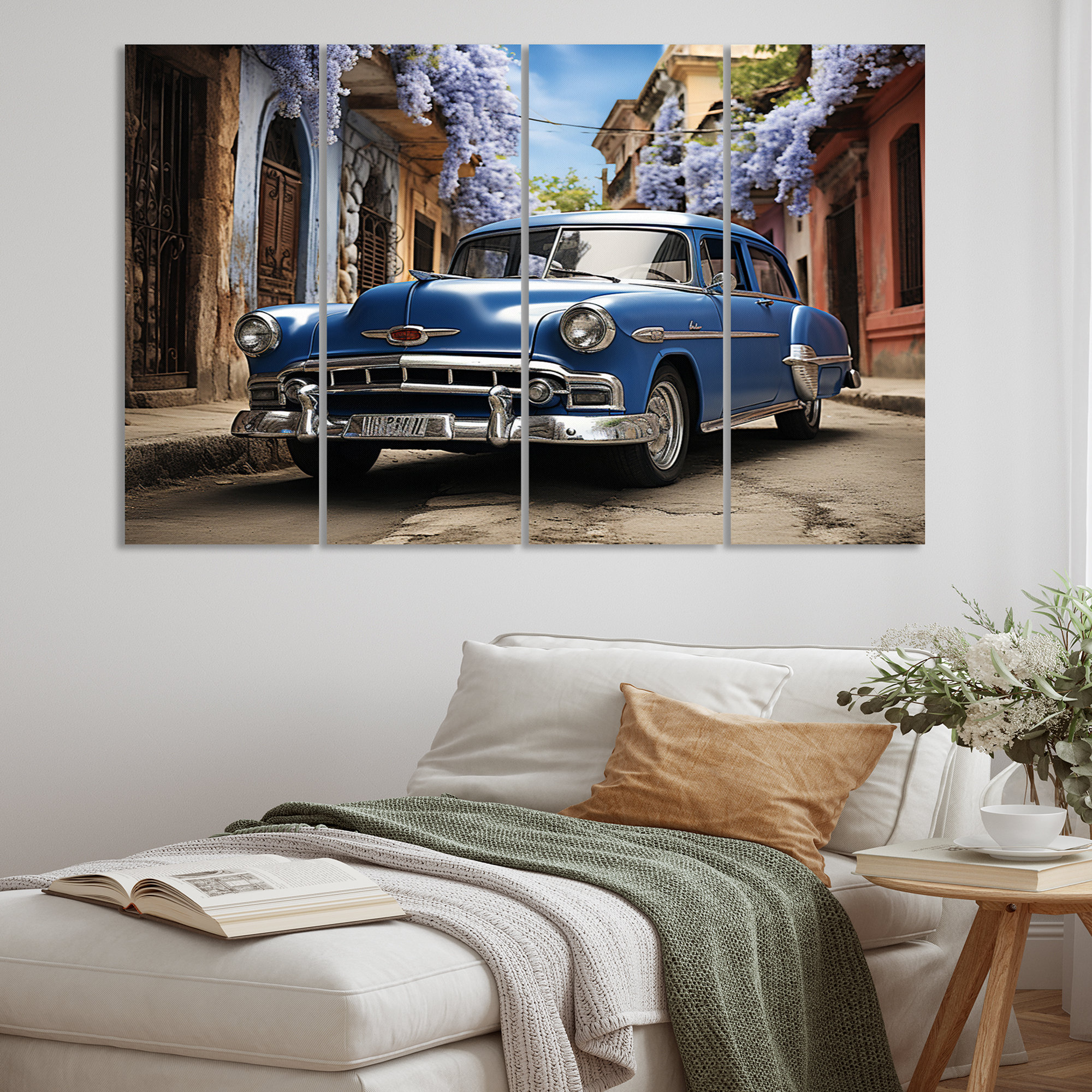 Latitude Run® " Cuban Blue Classic Car " 4 - Pieces - Wayfair Canada