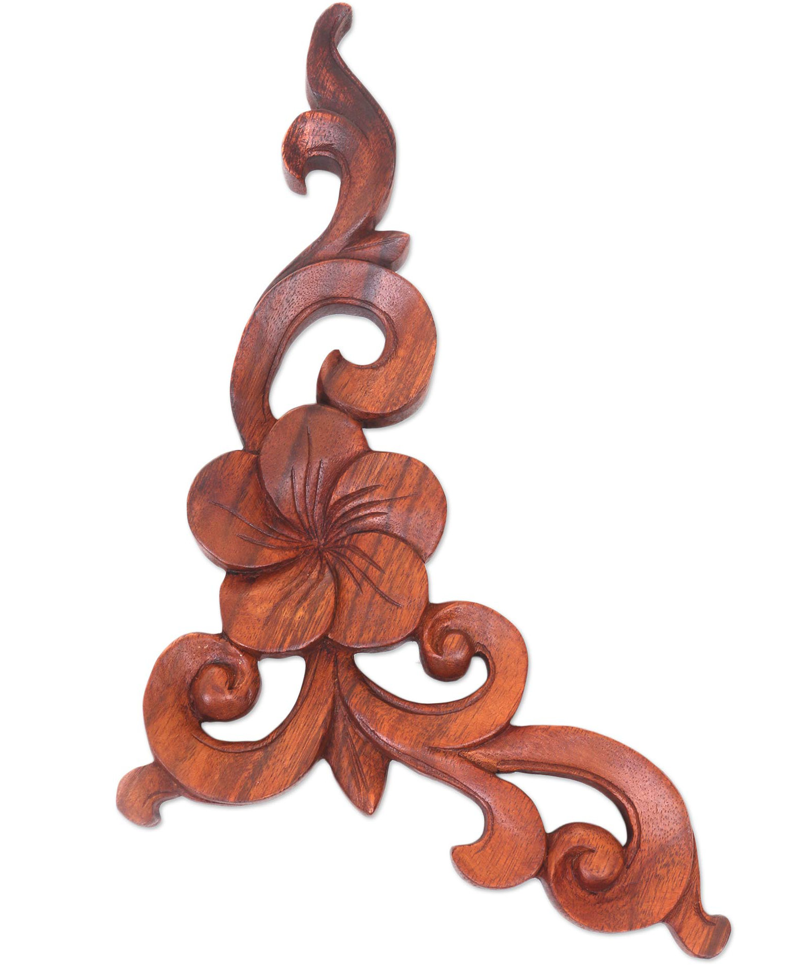 World Menagerie Seji Taram Decorative Floral Wood Relief Panel Hand ...