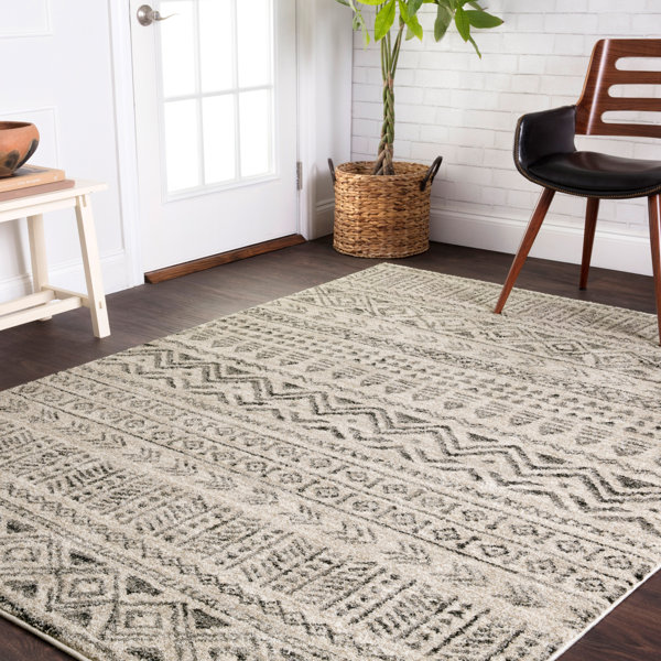 Latitude Run® Aparicio Southwestern Gray/Beige Area Rug & Reviews | Wayfair