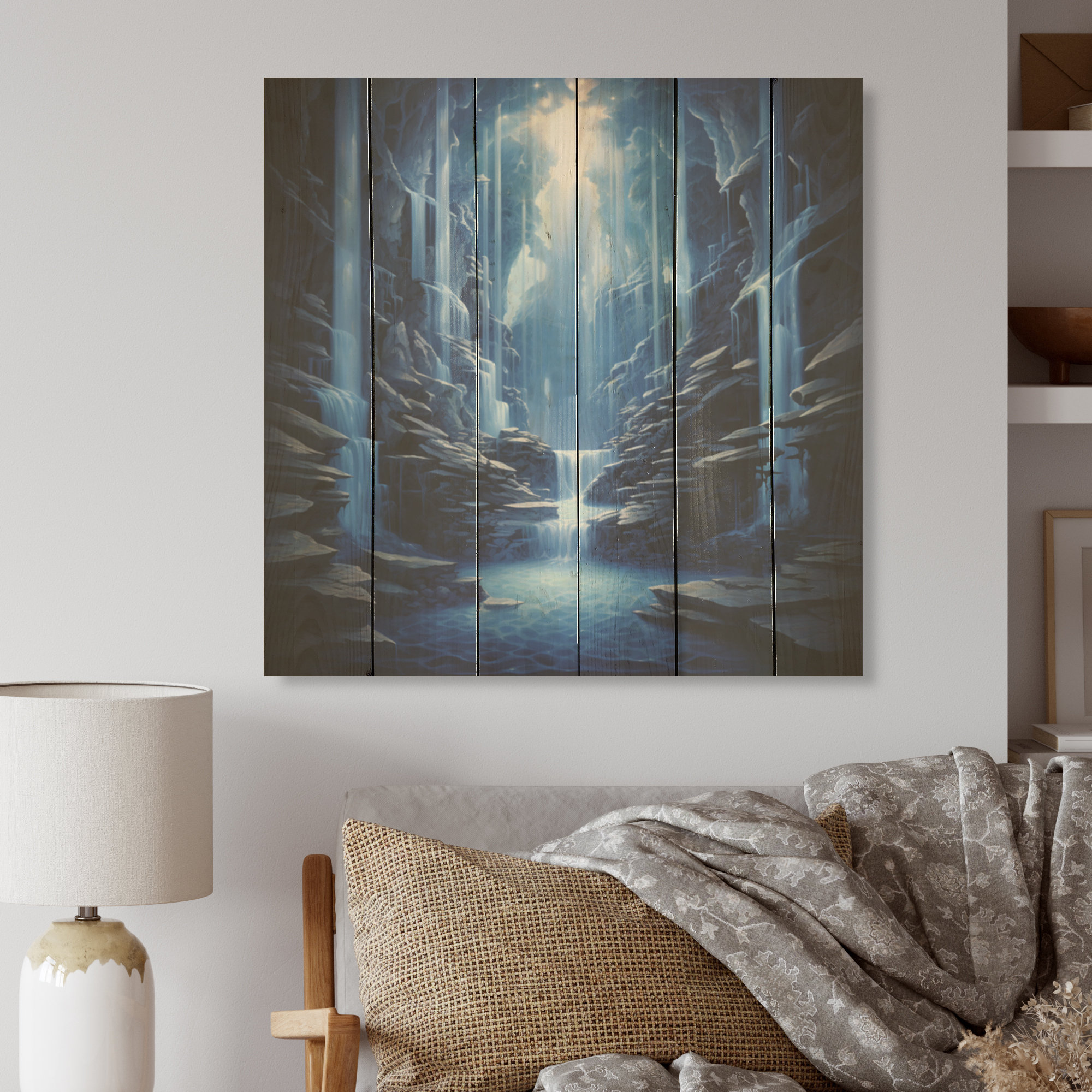 Millwood Pines Fantasy Gravity Waterfalls - Waterfall Wood Panel Wall ...