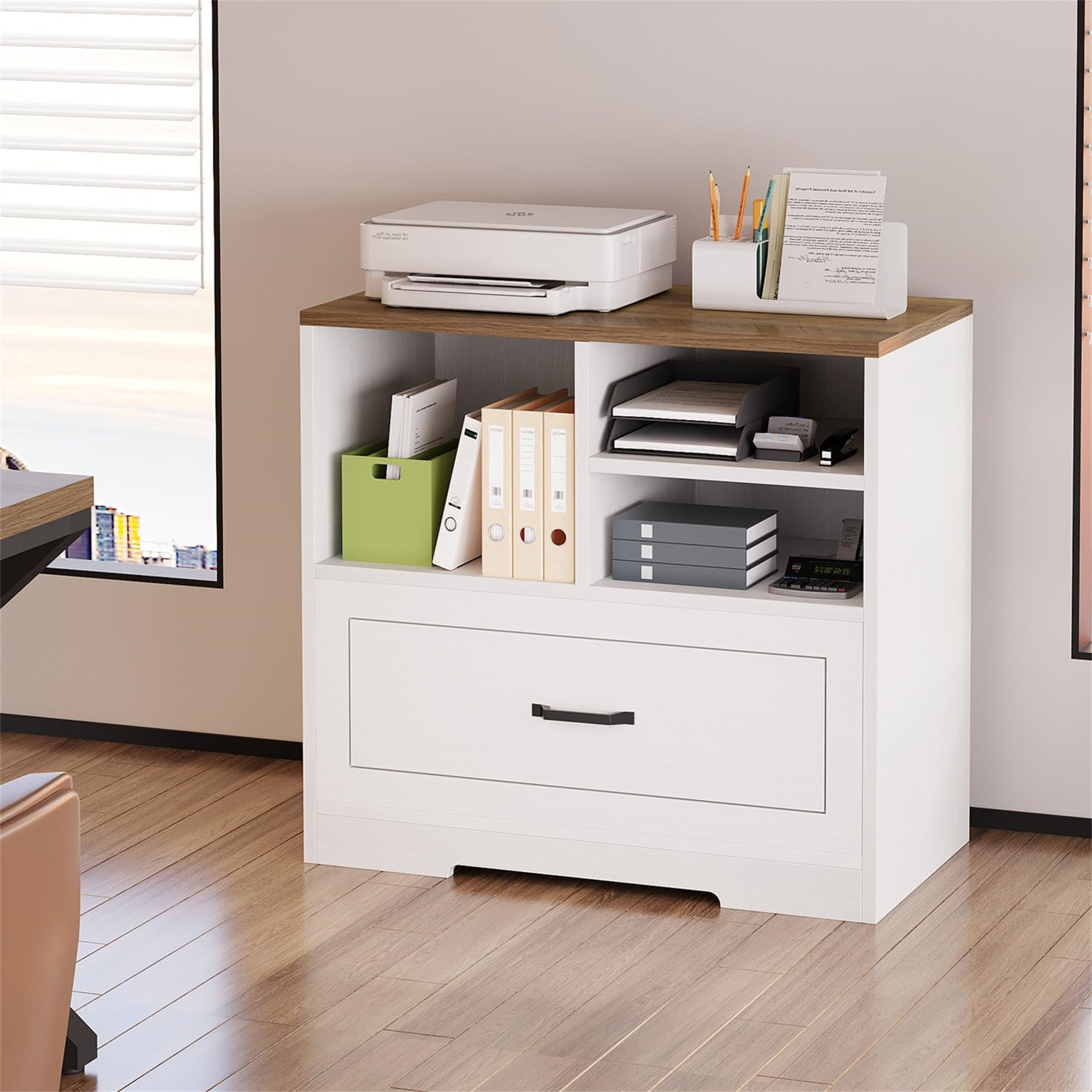 Fleur De Lis Living 83Cm Wide Drawer Wooden Horizontal Filing Cabinet ...