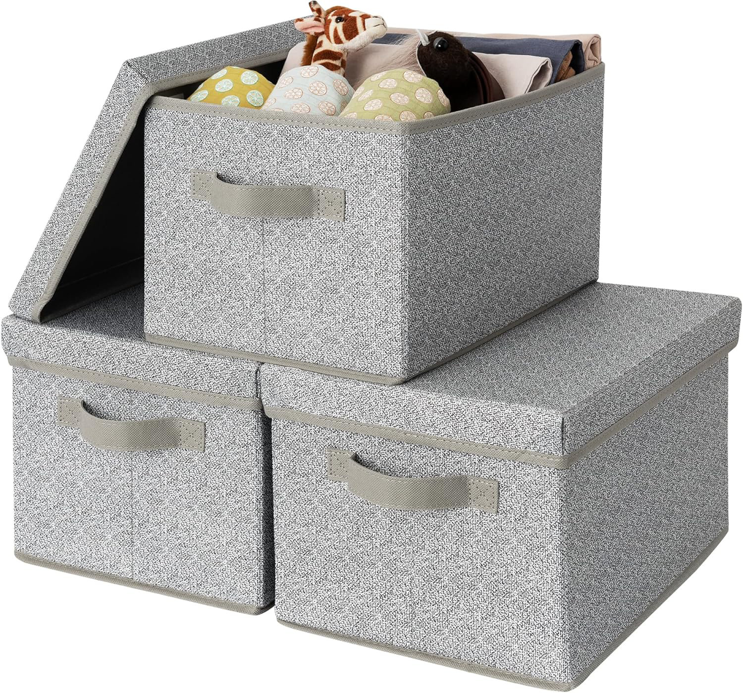 Corrigan Studio® Storage Bins with Lids, Storage Boxes, Closet Storage ...