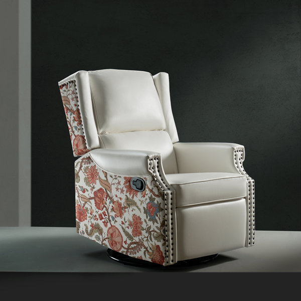 Red Barrel Studio® Sumeet Transitional Upholstered Leather Swivel ...