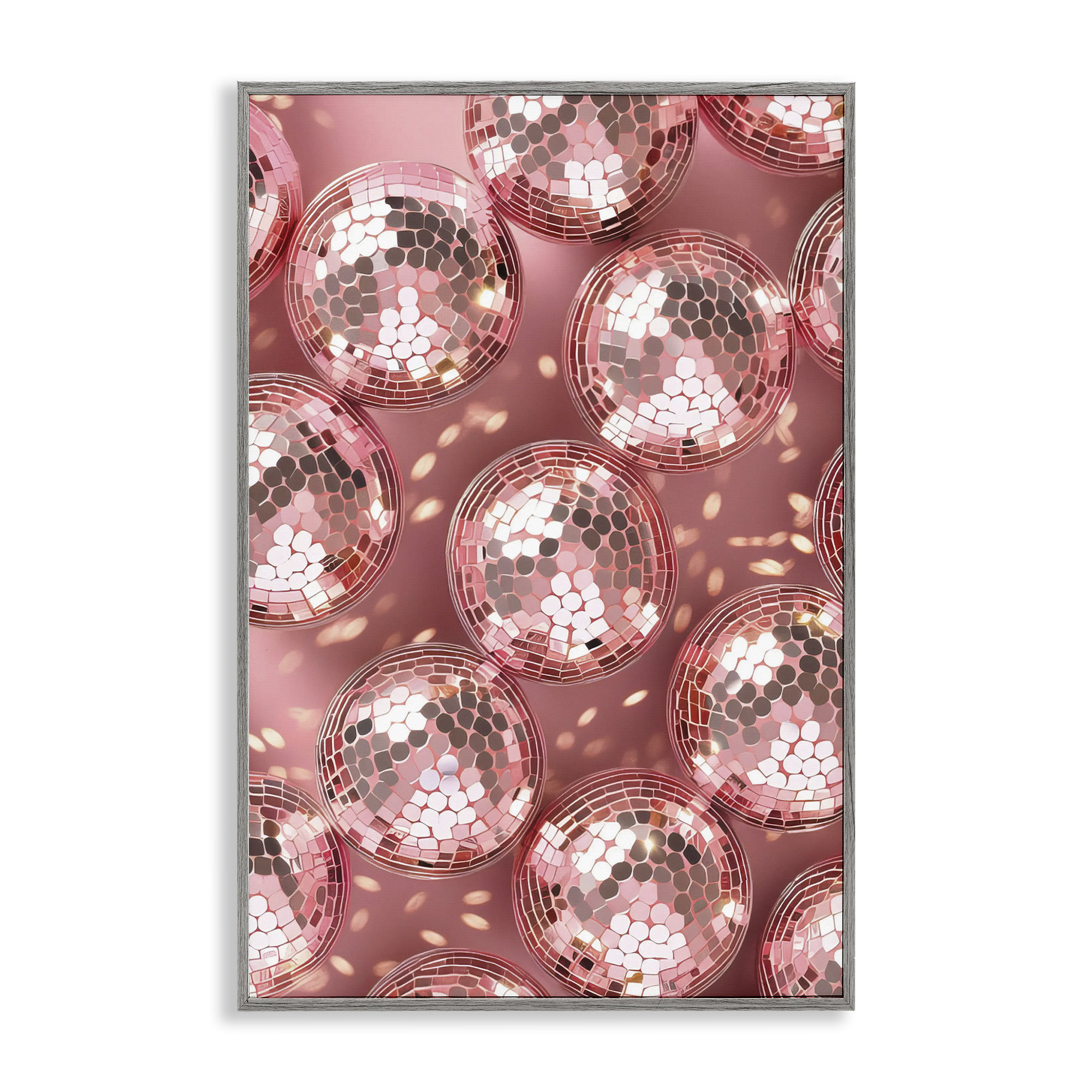 Mercer41 Disco Ball Shimmer Pattern Framed Giclee, design by LSR Design ...