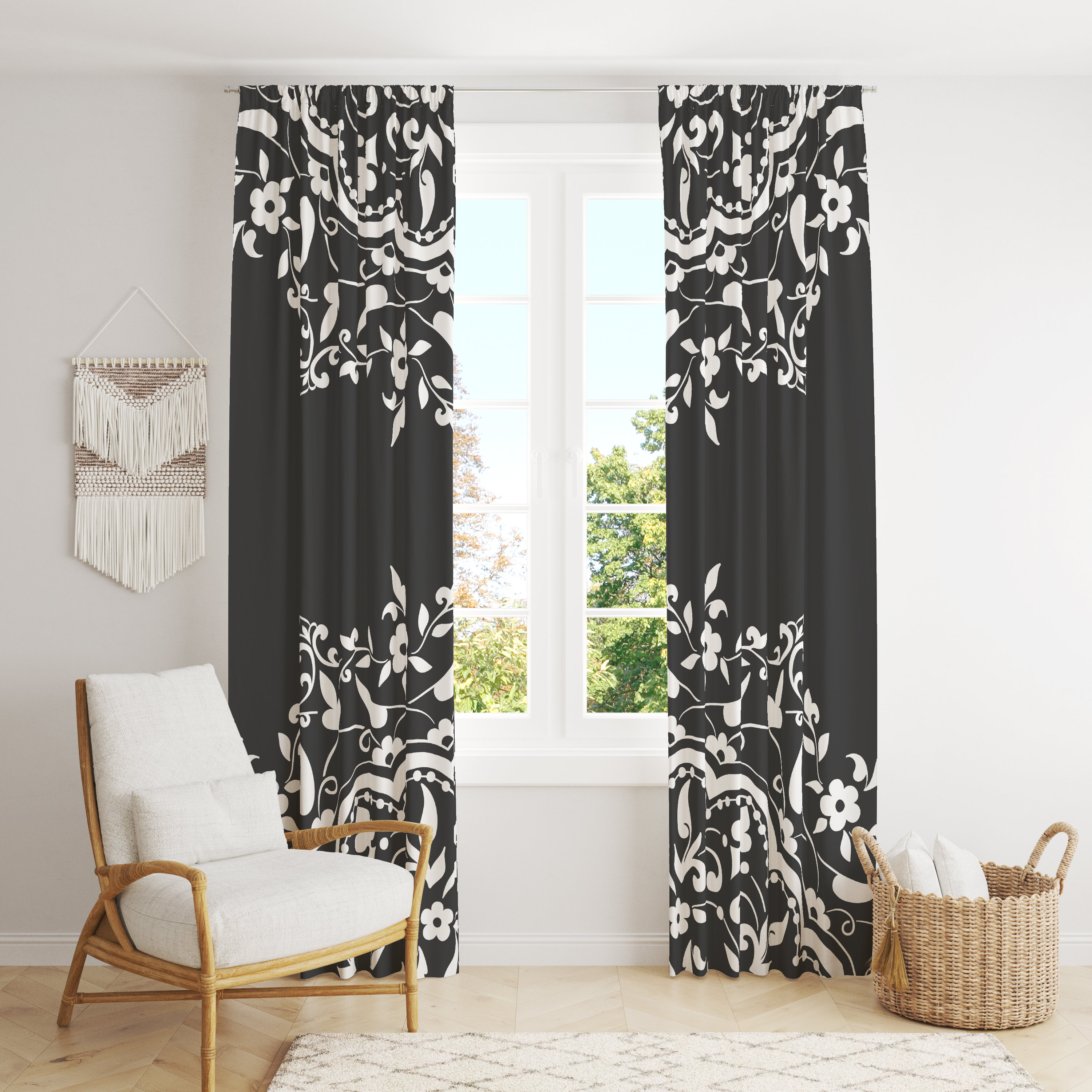 Folk N Funky Polyester Curtain | Wayfair