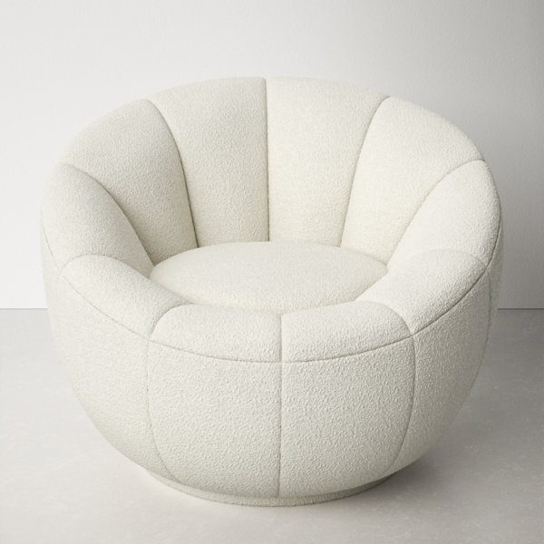 AllModern Dama Upholstered Swivel Barrel Chair | Wayfair