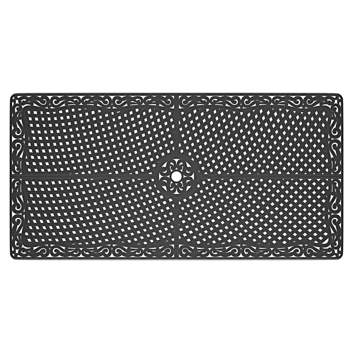 Canora Grey Patio Dining Table With Umbrella Hole | Wayfair