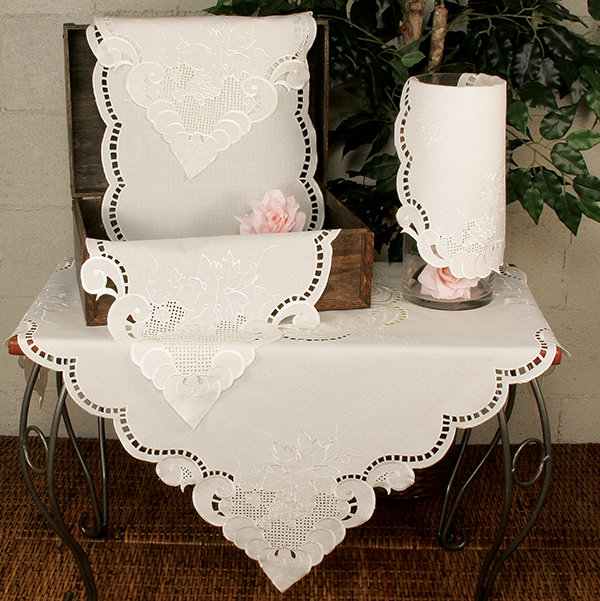 August Grove® Weekes Embroidered Square Cutwork Doily & Reviews | Wayfair