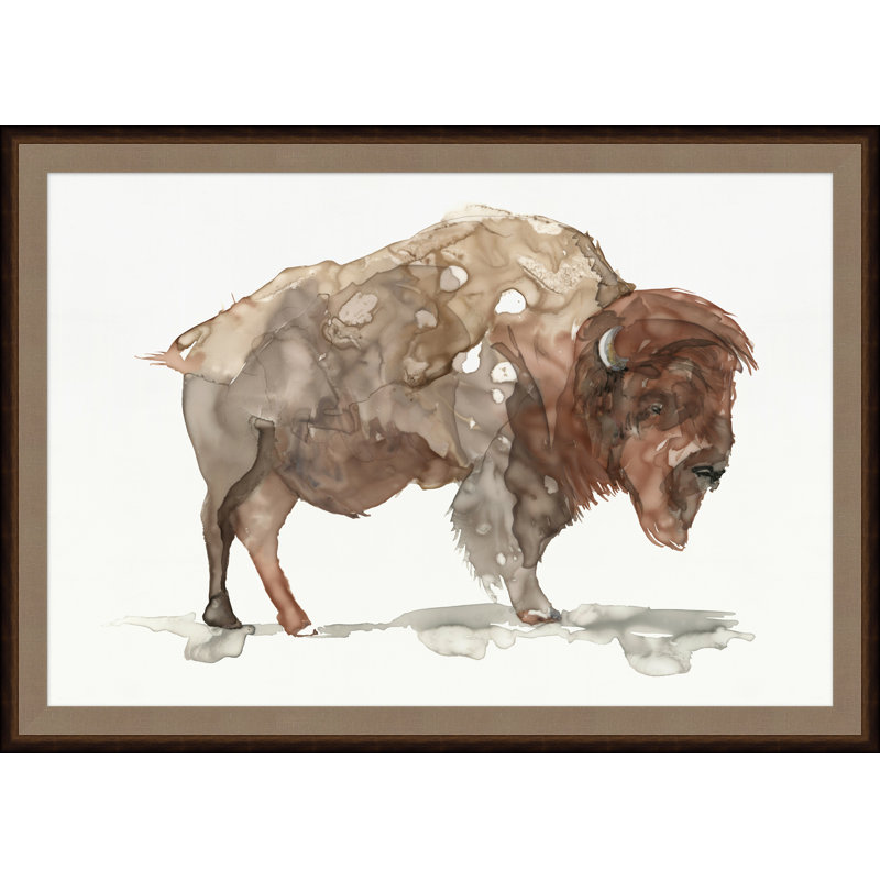 Wendover Art Group Oversized Range Buffalo 2 - Shadowbox Painting on ...