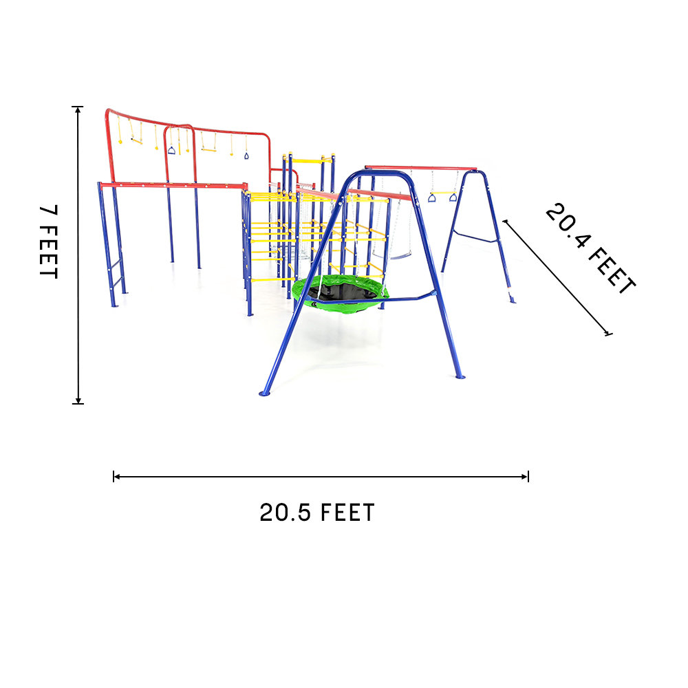 Activplay Modular Jungle Gym With Swing Set, Monkey Bars, Hanging ...
