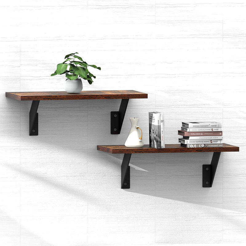 17 Stories Rustic Floating Shelves for Wall | Wayfair