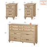 August Grove WAMPAT 3 Piece Bedroom Set - Includes Farmhouse 8 Drawer ...