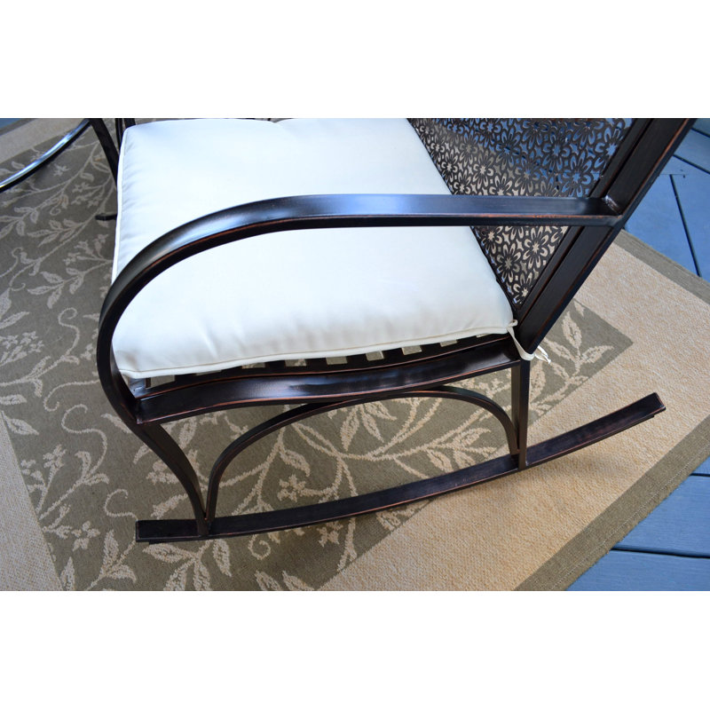 Tortuga Outdoor Metal Garden Rocker - 3Pc Set (2 rockers, 1 side table ...