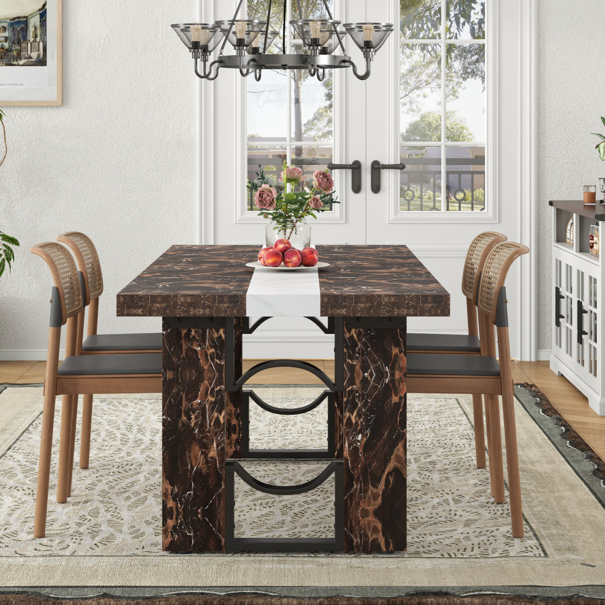 Ebern Designs 71 Inch Large Rectangular Dining Table For 6-8 People ...