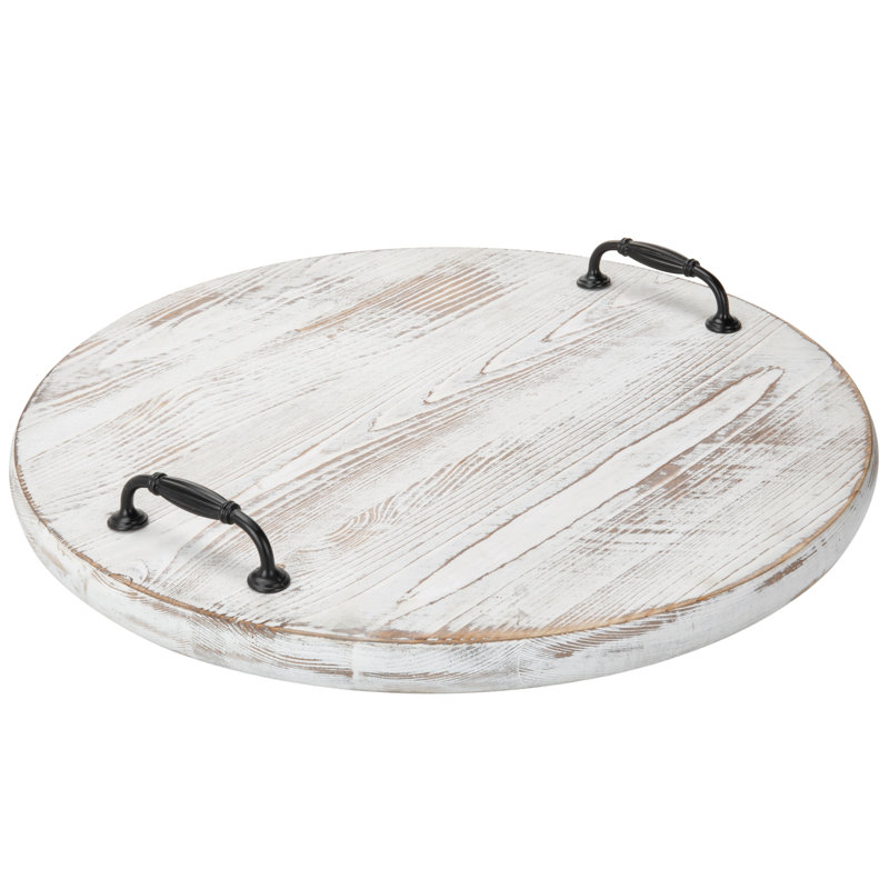 Gracie Oaks Sirotek Solid Wood Lazy Susan w/ Handle & Reviews | Wayfair