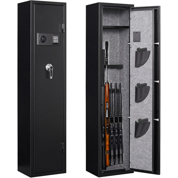 LIZEVINC 3-5 Gun Safes, Rifle Safe Long Gun Safe for Home, Quick & Easy ...