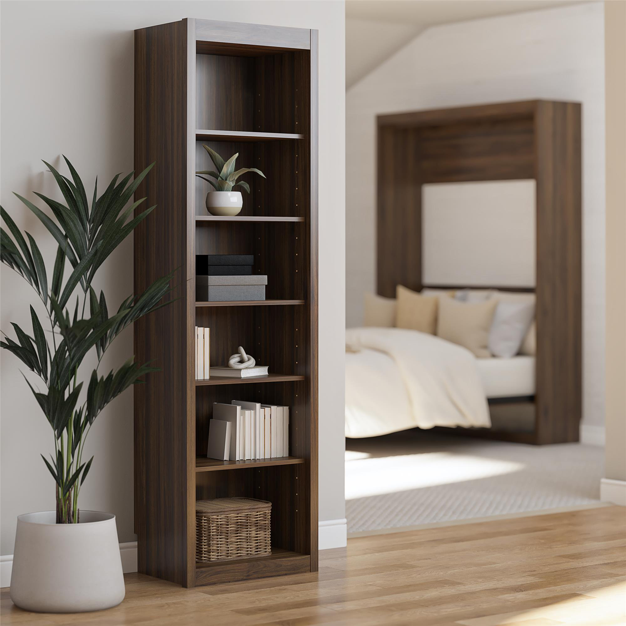 Wade Logan Wexford 6-Shelf Open Storage Tower Bookcase - Wayfair Canada